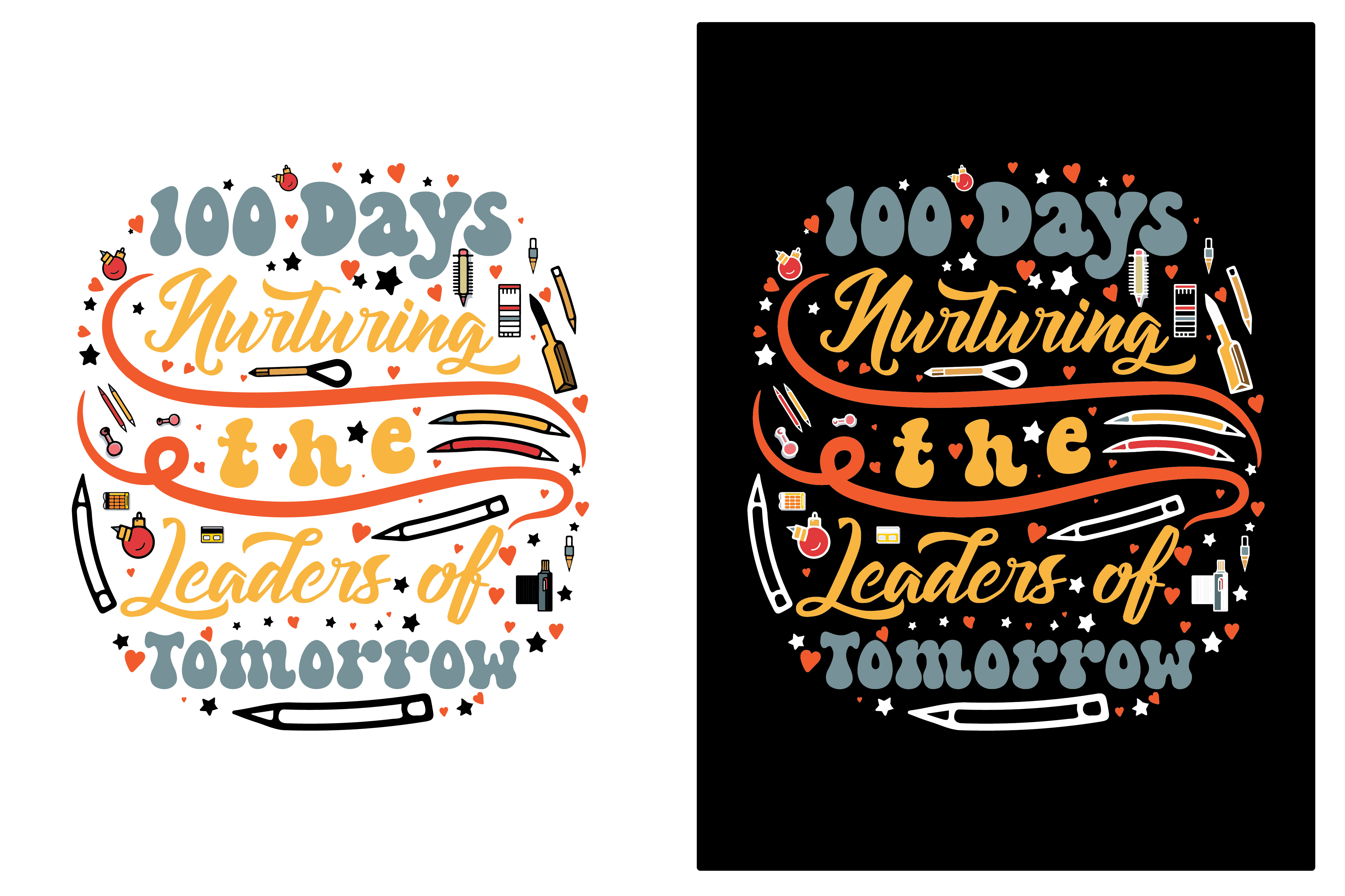 100 Days of School T Shirt Design Vector Graphic by Creative shirts ...