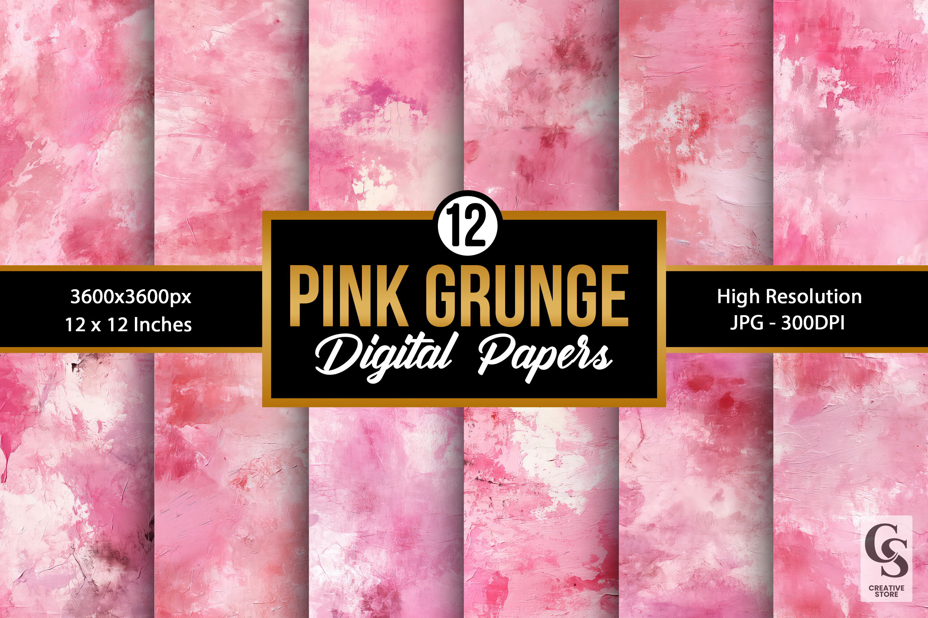 Pink Grunge Texture Seamless Backgrounds Graphic by Creative Store ...