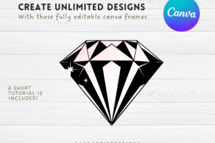 Diamond Shape Canva Frame Template Graphic by PandArtistDesign ...