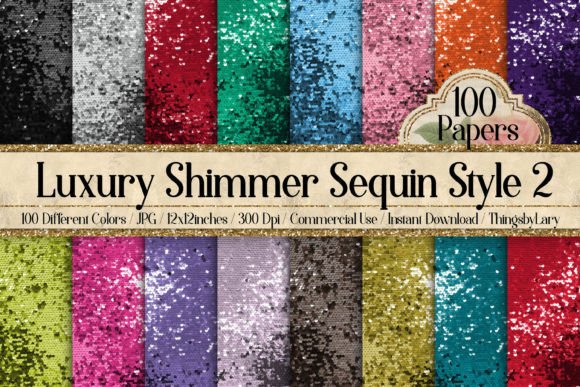 Luxury Shimmer Sequin Style 2 Papers Graphic by ThingsbyLary · Creative ...