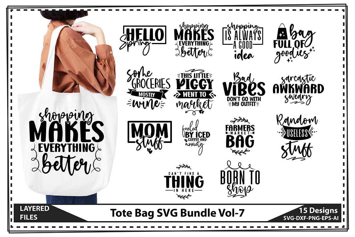Tote Bag SVG Bundle Vol-7 Graphic by Craft Store · Creative Fabrica