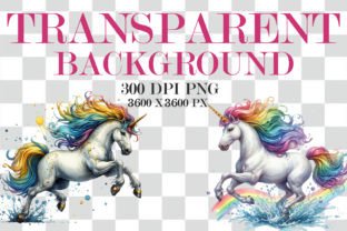 Unicorn Watercolor Clipart Bundle Graphic by RevolutionCraft · Creative ...