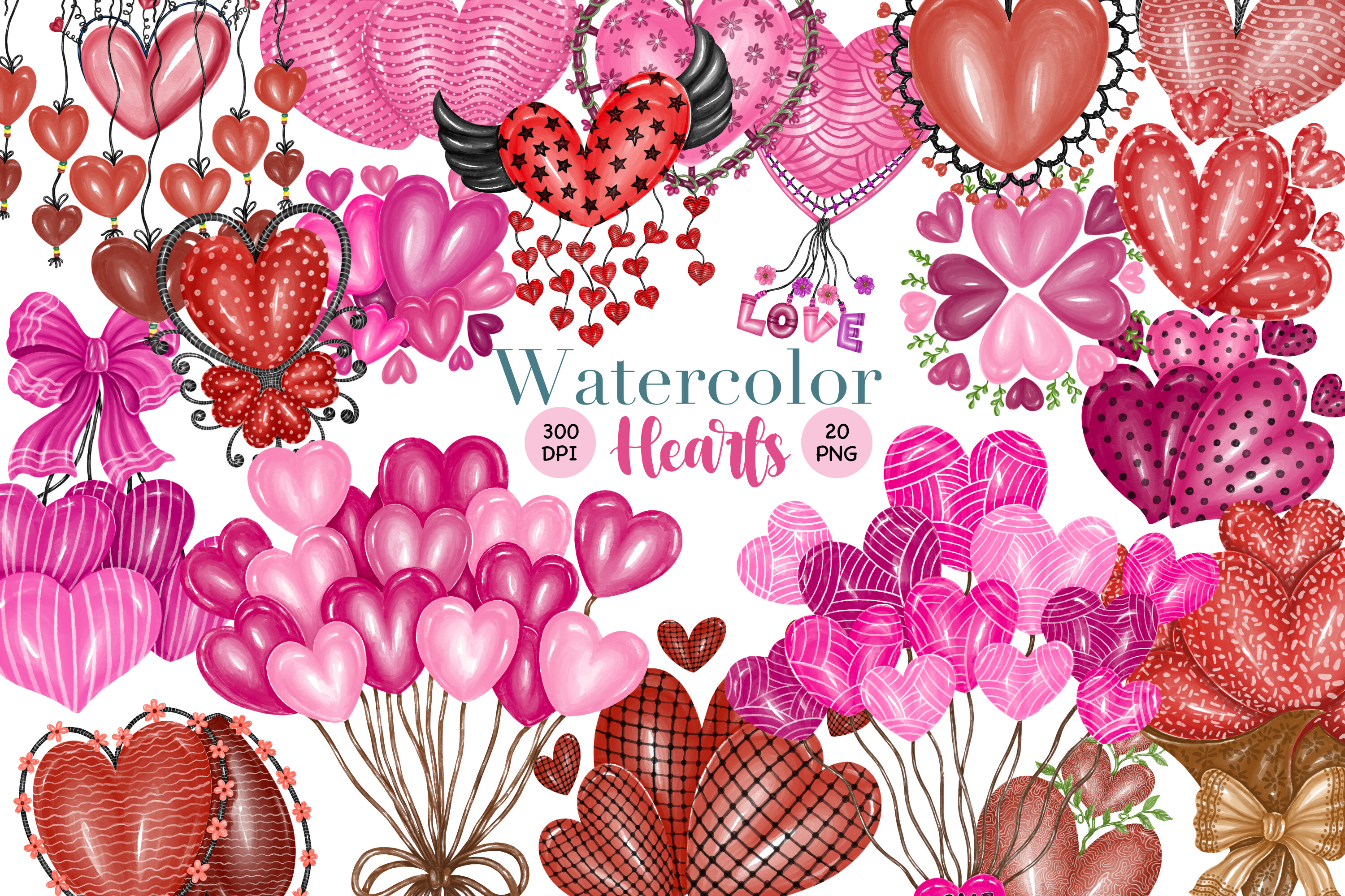 Watercolor Heart (Clip Art) Graphic by auauaek4 · Creative Fabrica