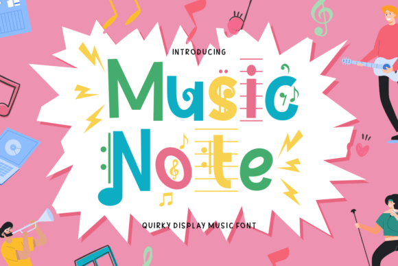 Music Note Font by putracetol · Creative Fabrica
