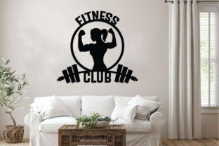 Fitness Club Wall Art Sign Graphic by MetalWallArt · Creative Fabrica