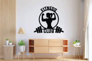 Fitness Club Wall Art Sign Graphic by MetalWallArt · Creative Fabrica
