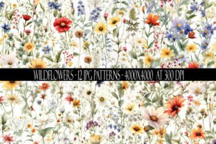 Wild Flower Seamless Patterns Graphic by Digital Paper Packs · Creative ...