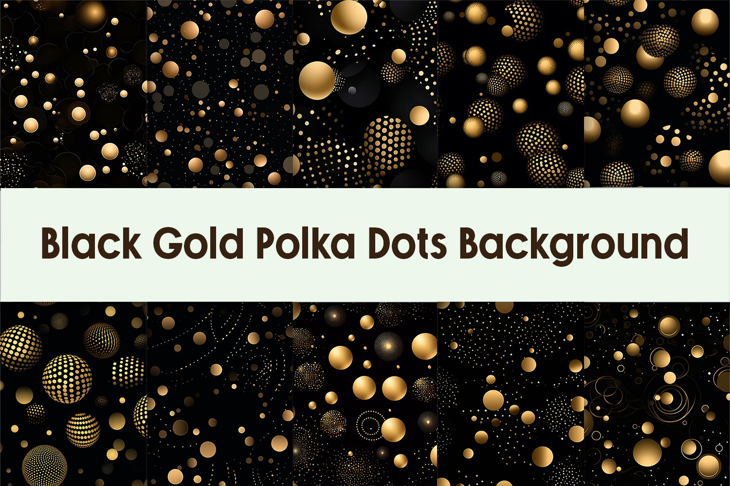 Black Gold Polka Dots Background Graphic by Pamilah · Creative Fabrica