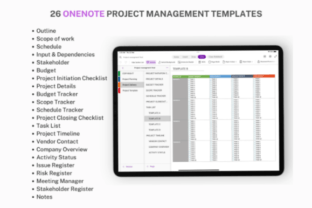 Onenote Digital Planner, Project Planner Graphic by ThePlannersDelight ...