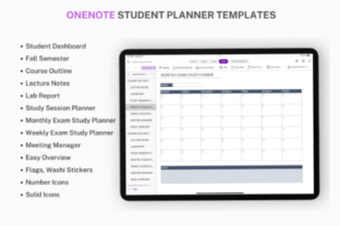 Onenote Student Planner, Digital Planner Graphic by ThePlannersDelight ...
