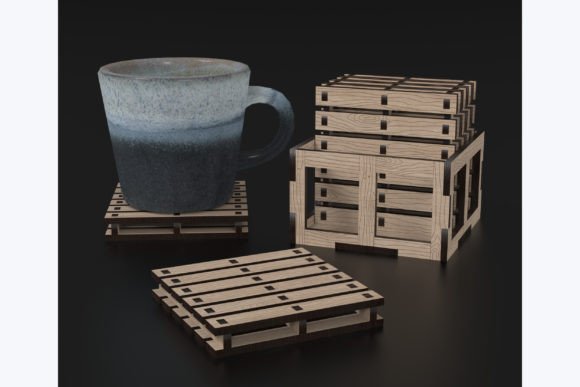 Laser Cut Pallet Coaster Svg Files · Creative Fabrica