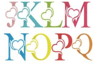 Beautiful V Letter Heart Alphabet · Creative Fabrica