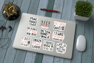 10 Printable Plant Lover Sticker Bundle Graphic by Sundiva Design ...