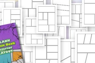 40 Blank Comic Book Page Interior Layout Graphic by CraftVaz · Creative ...