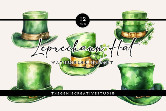 Watercolor Leprechaun Hat PNG Clipart Graphic by thegeniecreativestudio ...