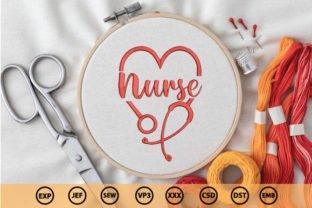Nurse Love Embroidery Design · Creative Fabrica