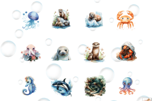 Sea Animals Clipart - Sea Animals Png Graphic by Artistic Revolution ...