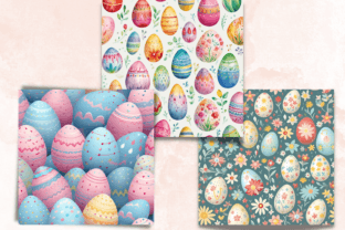 Seamless Easter Eggs Pattern Paper Graphic by giraffecreativestudio ...