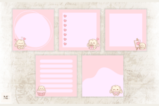 5 Kawaii Note Pad Stationery Graphic by Mhek Creatives · Creative Fabrica