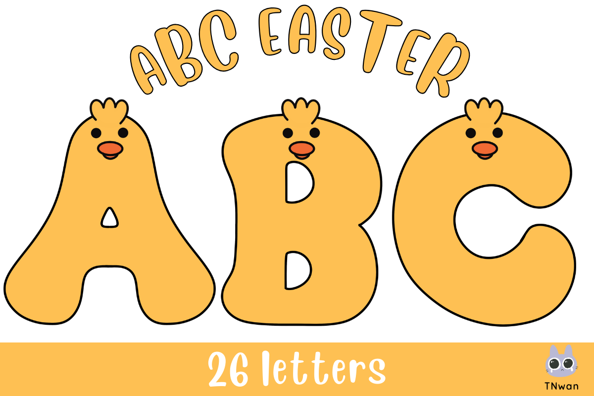 Easter Egg Alphabet Letter Animal Doodle Graphic by TNwan · Creative ...