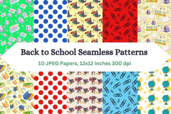 Back to School Seamless Digital Papers Graphic by archiegupta1908 ...