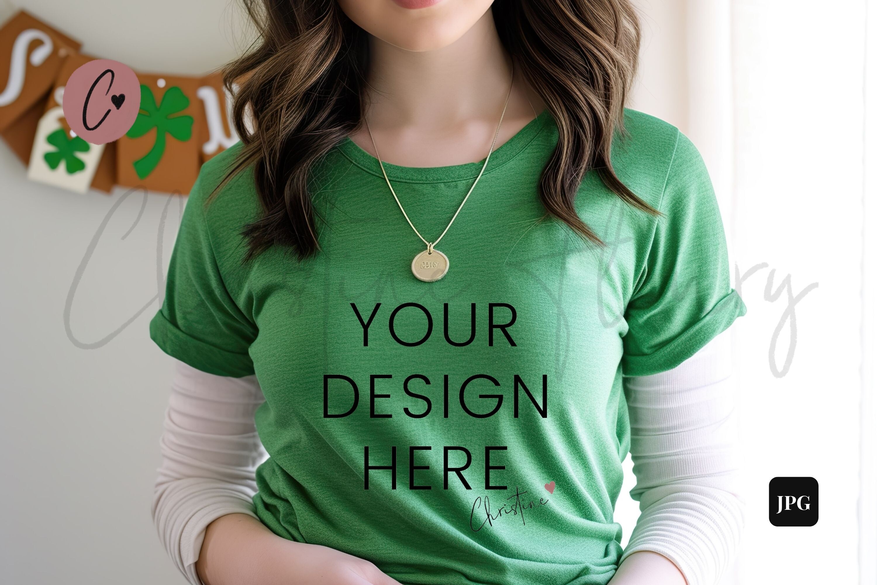 3001 Kelly Green TShirt Mockup Graphic by Christine Fleury · Creative ...