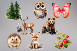 Woodland Animals Clipart Bundle PNG Graphic by MashMashStickers ...