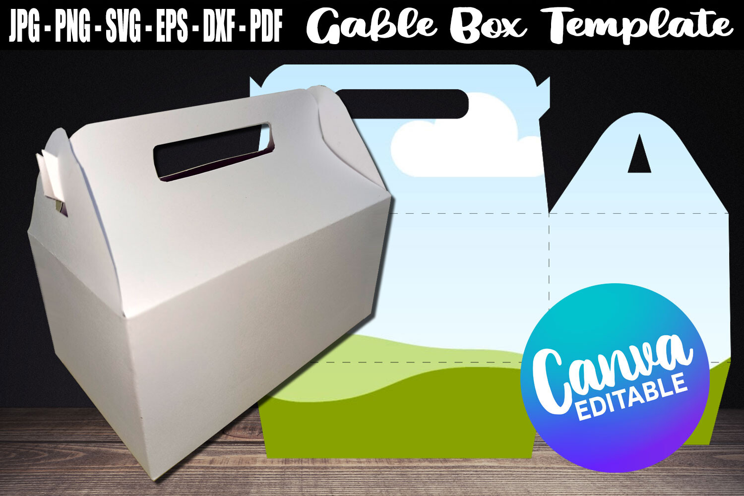 Gable Box Canva Template SVG PNG Graphic by Aleksa Popovic · Creative ...