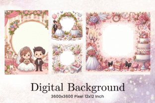 Valentine Day Wedding Blank Backgrounds Graphic by sistadesign29 ...