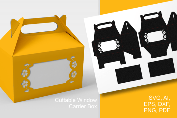 Moon N Stars Thin Square Window Box SVG · Creative Fabrica