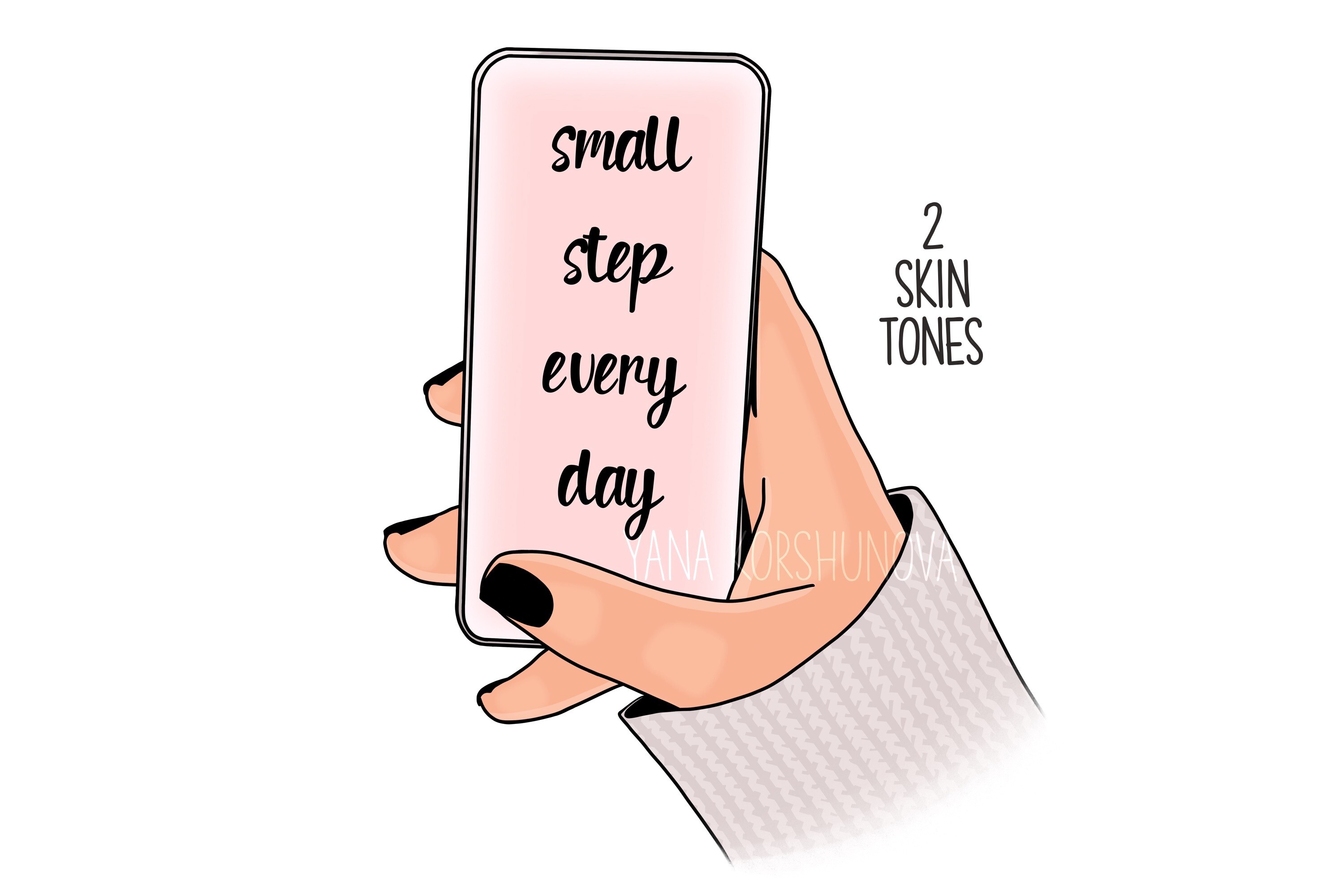Fashion Clipart Small Step Every Day Png Graphic by YanaArt · Creative ...