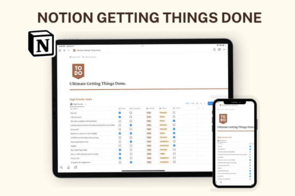 Notion Template, Notion Life Planner Graphic by ThePlannersDelight ...