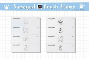 Samoyed Brush Stamp Graphic by T.Jinmy · Creative Fabrica