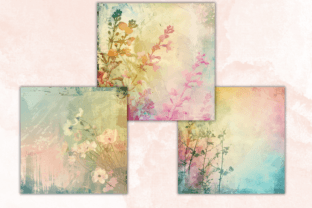 Spring Grunge Floral Background Paper Graphic by giraffecreativestudio ...