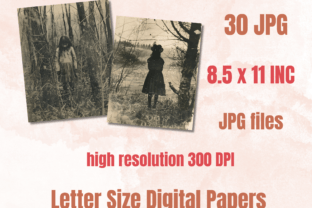 Vintage Creepy Spring Photos Paper Graphic by giraffecreativestudio ...