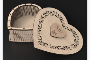 Laser Cut Heart Shaped Box Svg Files · Creative Fabrica