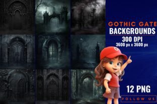 Gothic Gate Backgrounds Graphic by Graphic Studio · Creative Fabrica