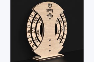 Laser Cut Perpetual Calendar Svg Files · Creative Fabrica