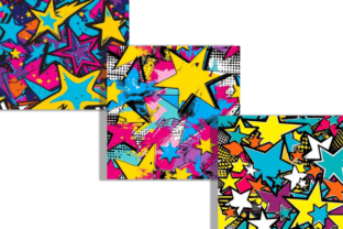 Retro Funky Abstract Comic Pop Stars Graphic by Creative River ...