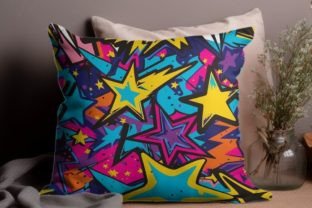 Retro Funky Abstract Comic Pop Stars Graphic by Creative River ...