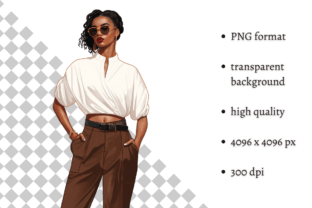 African American Fashion Girl Clipart Graphic by MashMashStickers ...