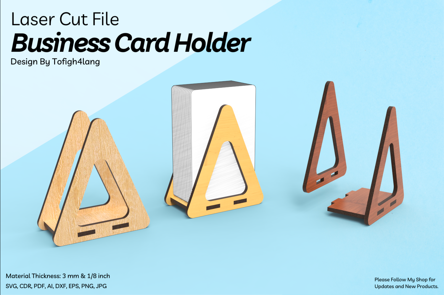 Business Card Holder | Laser Cut | SVG · Creative Fabrica