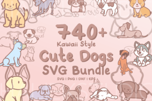 740+ Kawaii Cute Dogs SVG Collection Graphic by HalieKStudio · Creative ...