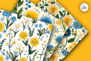 Spring Flower Garden Digital Papers Graphic by Pattern Universe ...