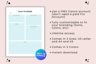 Daily Planner Canva Template Graphic by DIGITAL PRINT BOX · Creative ...