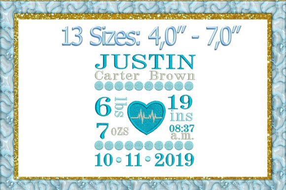Birth Announcement Template · Creative Fabrica
