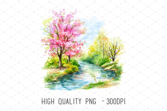 54 Spring Landscape Clipart Designs & Graphics