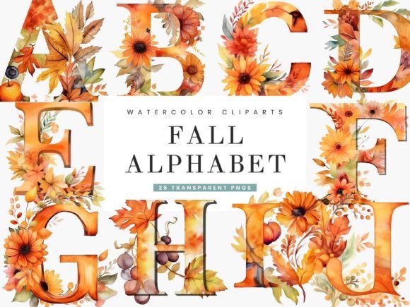 8665 Alphabet Clipart Designs & Graphics
