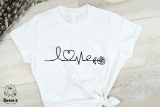 LOVE Line Art | Heartbeat Line SVG Graphic by Queenie Art Space ...