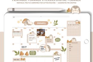 Cute Hedgehog Digital Stickers Planner Graphic by hanacrochetdesign ...